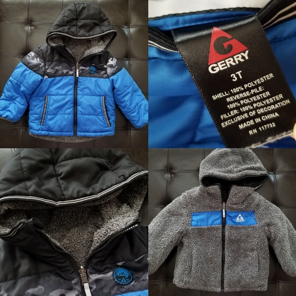 Gerry Weber | Jackets & Coats | Gerry Boy Toddler Blue Gray Reversible ...